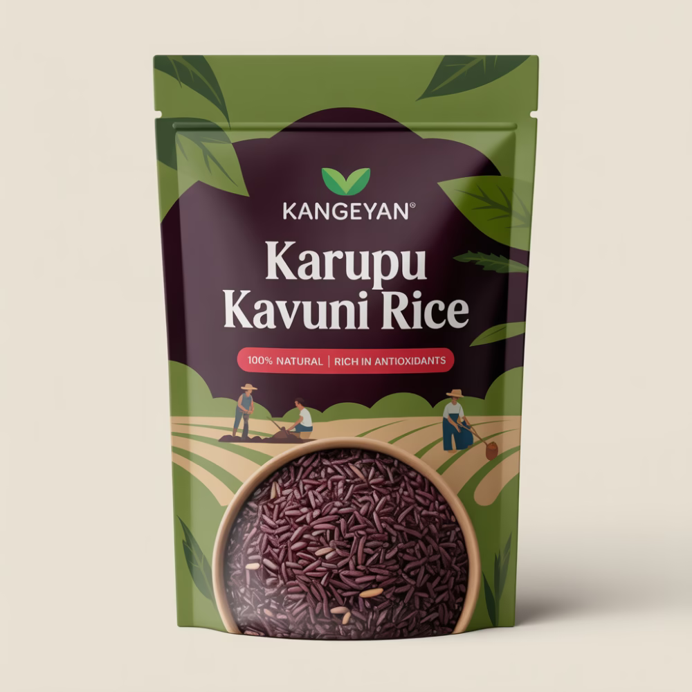 Karuppu Kavuni Rice – Traditional Black Rice | 500g & 1kg – Kangeyan